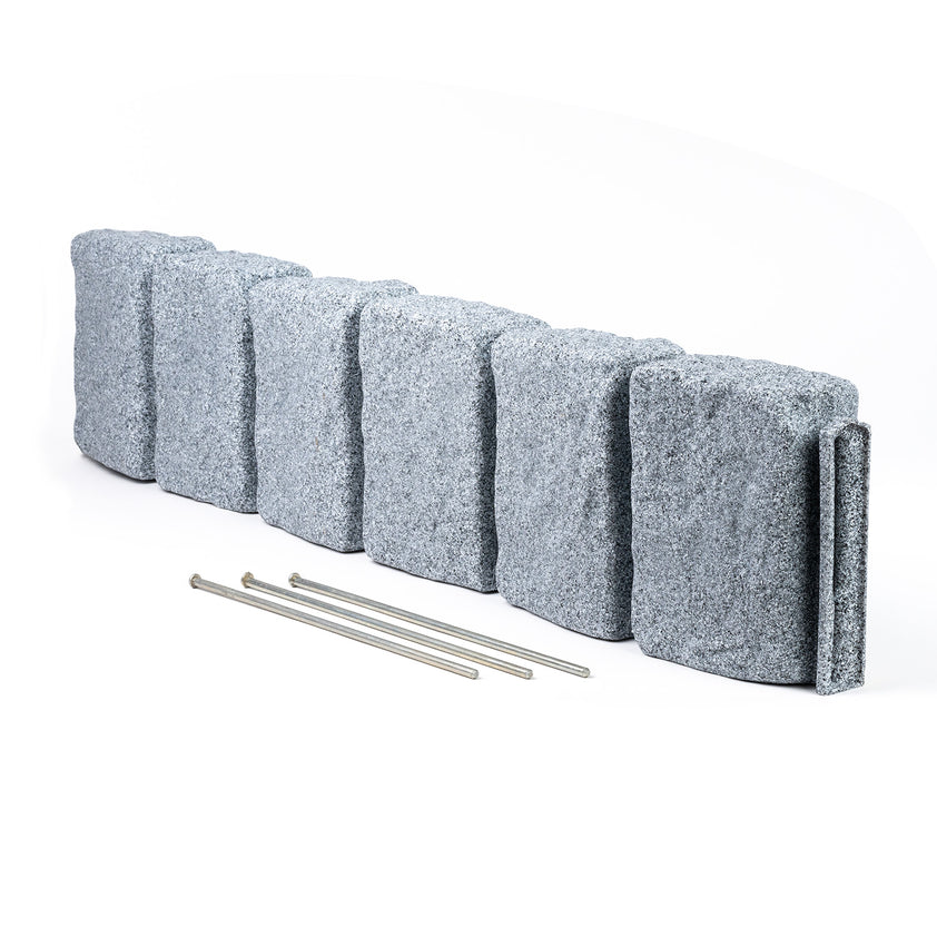 Faux Stone Edging Blocks XL - 4-foot section - Beuta